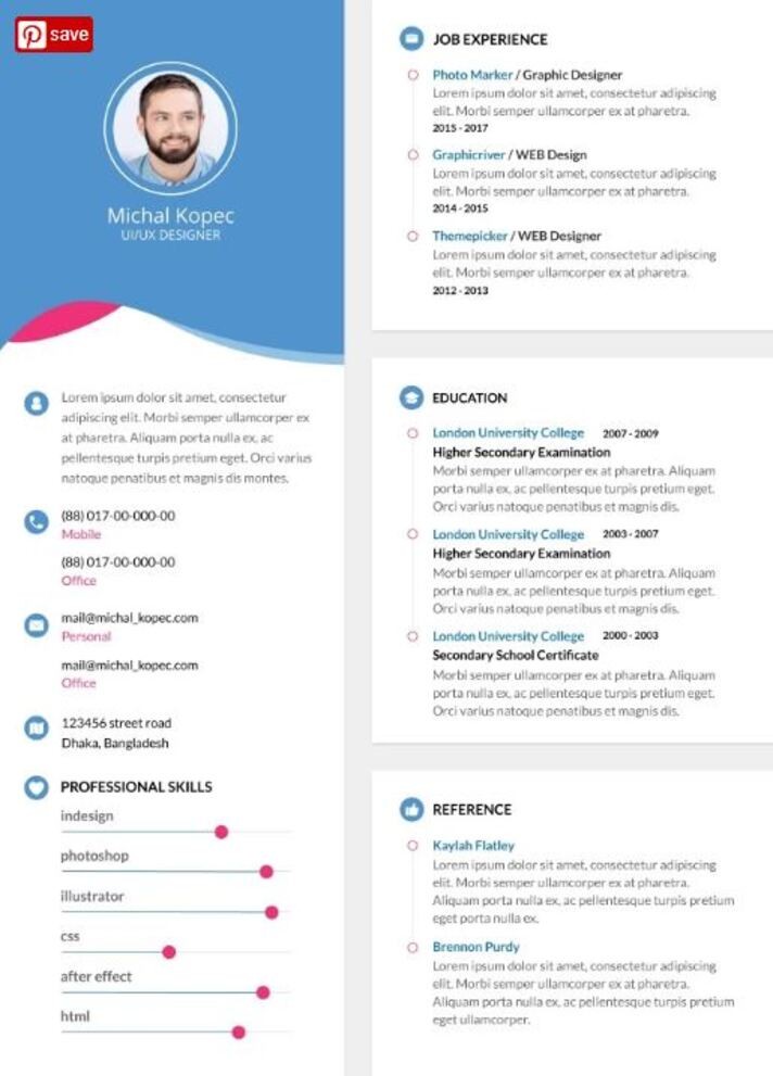 Explore this Collection of 30 Free Google Docs CV Templates with Photo ...