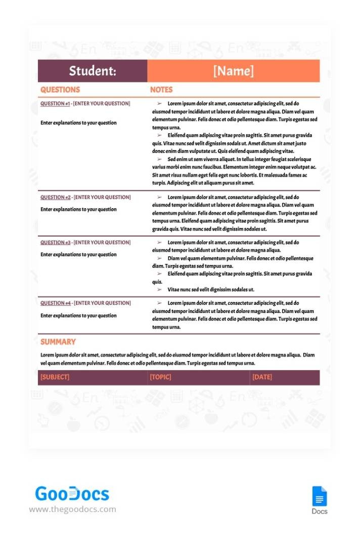 35+ Free Google Docs Templates for Student | Thegoodocs.com