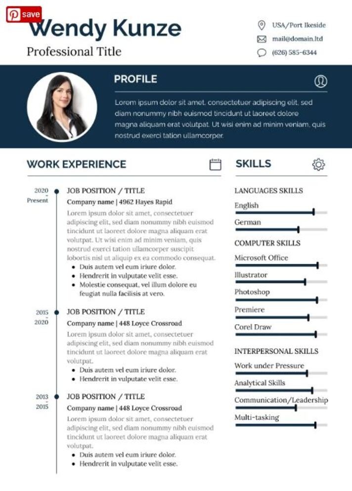 Explore this Collection of 30 Free Google Docs CV Templates with Photo ...