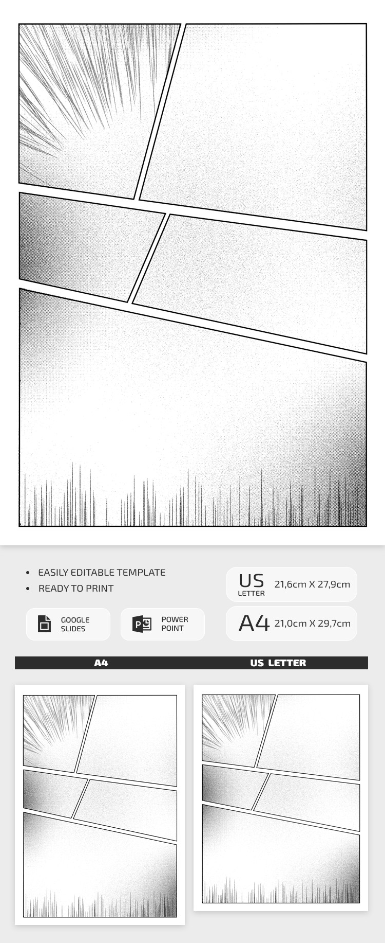 Free 5 Panel Comic Strip Template In Google Slides