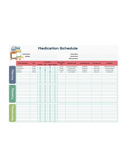 Free 7 Days Medication Schedule Template In Google Docs