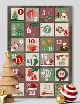 Free Advent Calendar Template in Google Slides and Microsoft PowerPoint ...