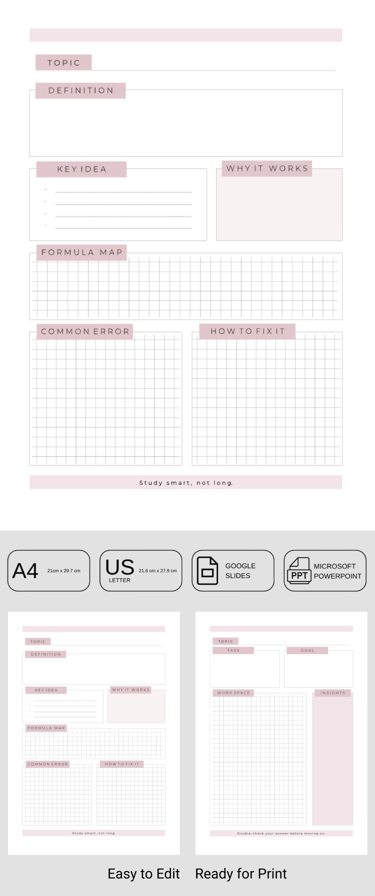 Free Aesthetic Math Notes Template in Google Docs and Microsoft Word ...