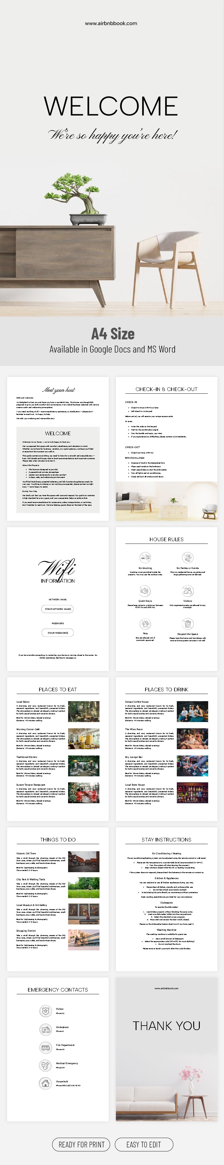 Airbnb House Manual Template in Google Docs and Microsoft Word ...