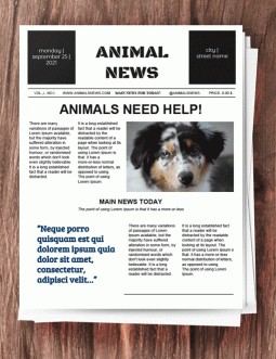 Free Animal Newspaper Template for Google Docs and Microsoft Word ...