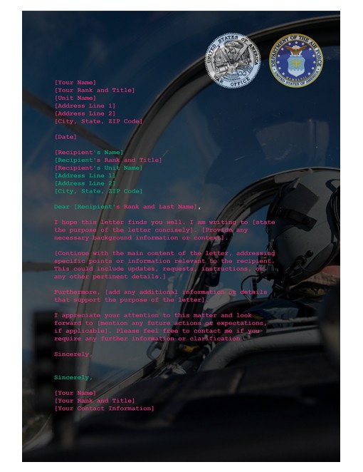 Free Army Letterhead Template | thegoodocs.com