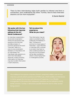 Newspaper Interview Format Example