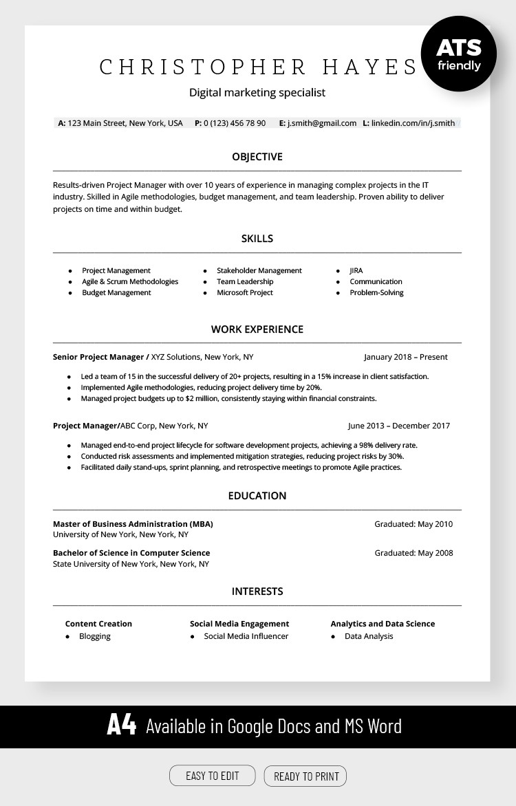 Google Resume Samples Resume Template, CV, Google Docs | Resume