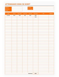 Free Attendance Sign In Sheet Template In Google Docs