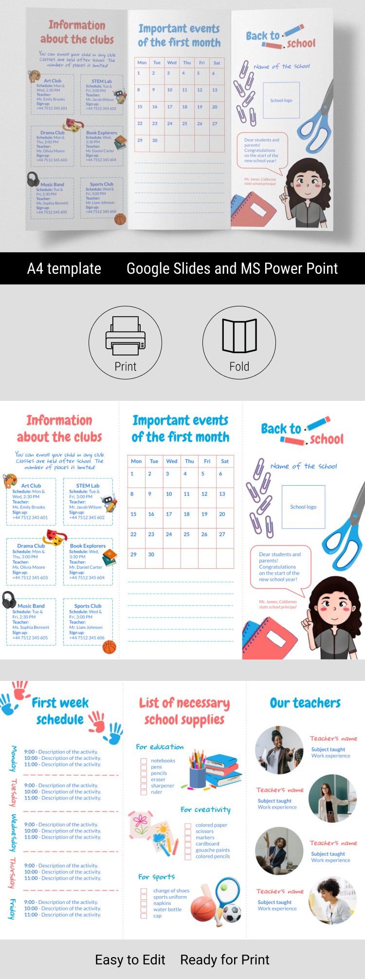 Free Retour à la brochure de la rentrée scolaire | Première semaine d ...