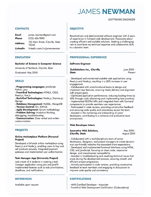 Free Light Software Engineer Resume Template in Google Docs and ...