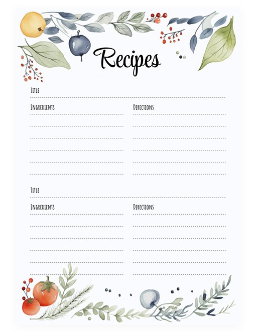 Free Schöne bearbeitbare Rezeptkarte Vorlage in Google Slides and ...