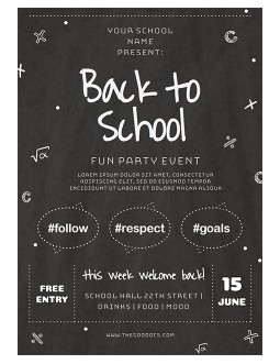 Free Black Funny Back to School Poster Template In Google Docs