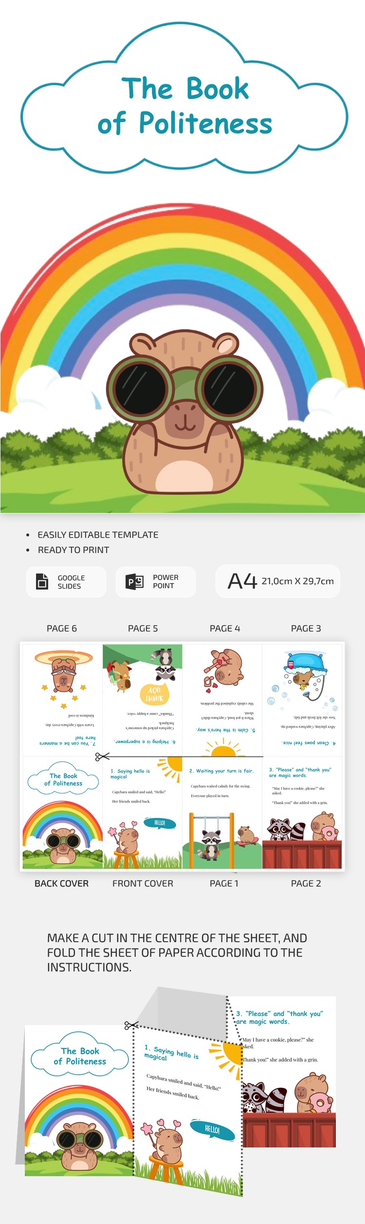 Free Blank Mini Writing Books Template in Google Slides and Microsoft ...