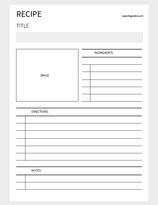 Free Blank Recipe Cookbook Template in Google Docs and Microsoft Word ...