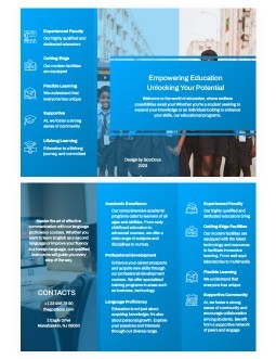 Free Editable School Pamphlet Template in Google Slides and Microsoft PowerPoint | thegoodocs.com