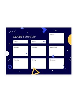Free Blue School Schedule Template In Google Docs