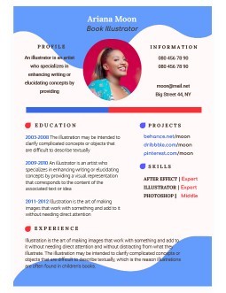 Free Book Illustrator CV Template in Google Docs and Microsoft Word ...