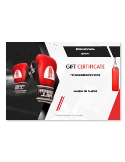Free Certificado de Premio de Entrenamiento de Boxeo. Plantilla en ...