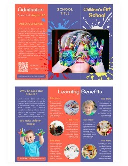 Free Bright Art School Pamphlet Template In Google Docs