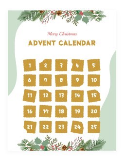 Free Christmas Advent Calendar Template In Google Docs