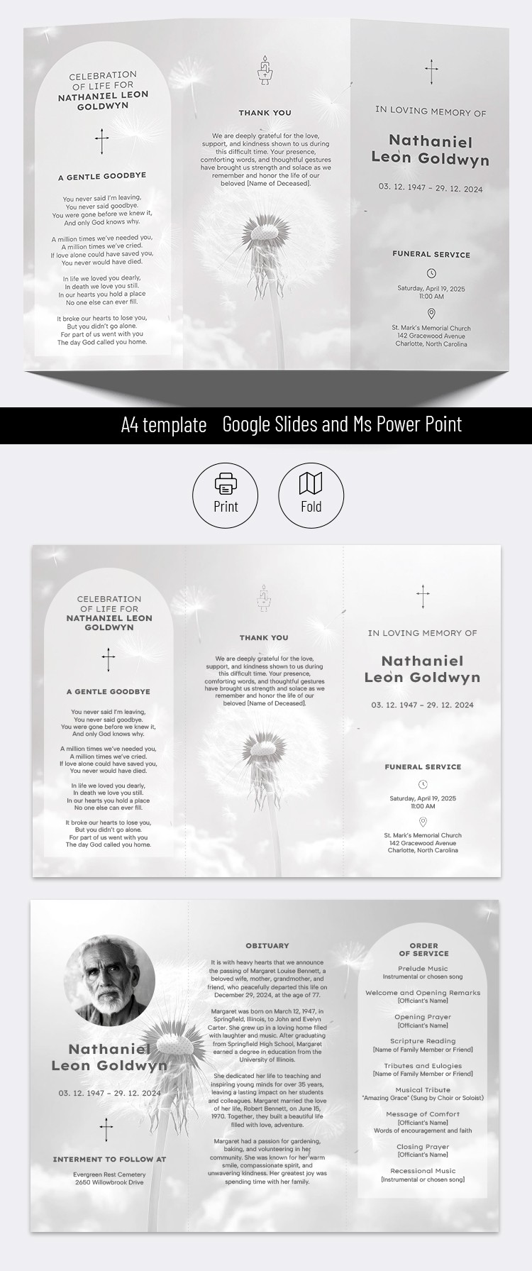 Blank Funeral Program Template Word Template 1 Resume Examples
