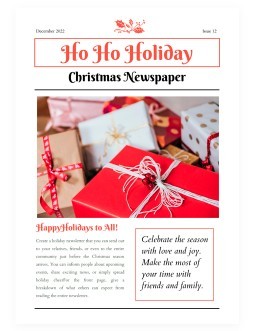 Free Christmas Newspaper Template In Google Docs