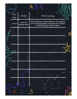 Free Class Schedule on the Blackboard Template In Google Docs
