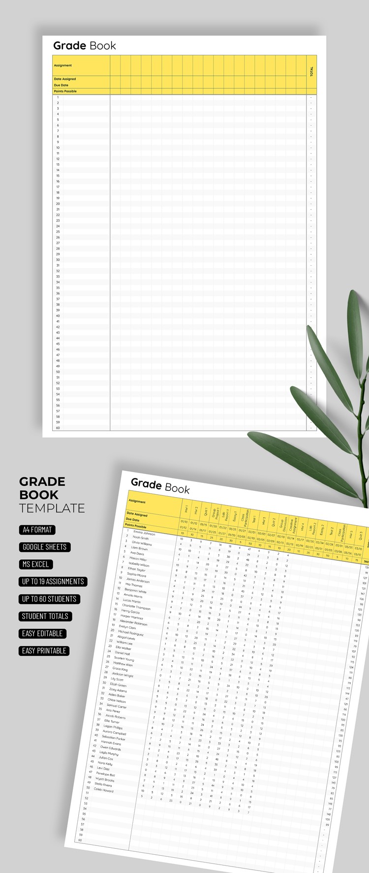 Free Classic Grade Book Template In Google Sheets