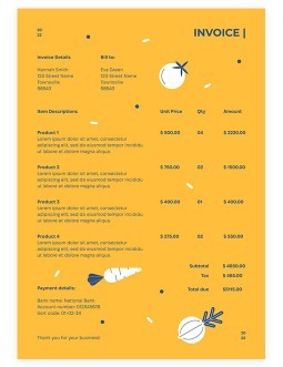 Menu Design Invoice The Orders Section Customising Your Invoices