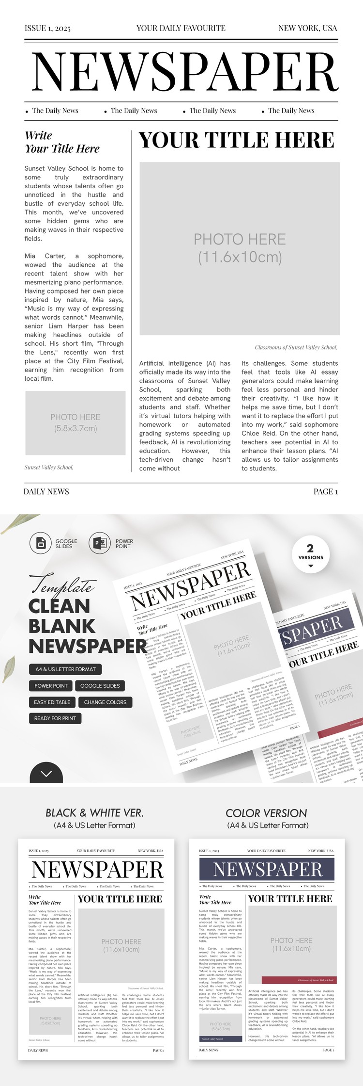 Newspaper Layout Design Front Page Premium Vector Laying Newspaper Newspaper Layout Design Front Page Premium Vector Laying Newspaper