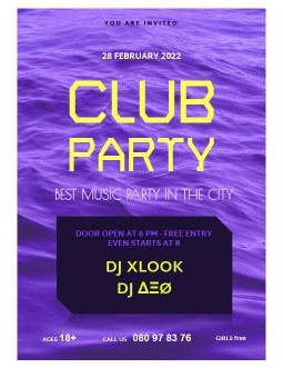 Free Club Party Invitation Template In Google Docs