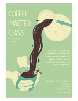 Free Coffee Master Class Poster Template In Google Docs