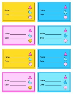 Printable Color Coded Labels For Homeschool Books