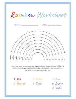 Free Colored Rainbow Worksheet Template In Google Docs