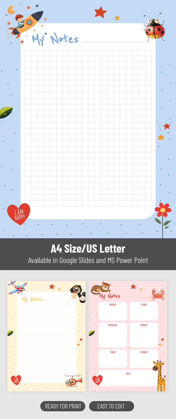 Free Colorful Doodle Notes Template in Google Slides and Microsoft ...