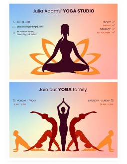 Free Colorful Yoga Business Card Template In Google Docs