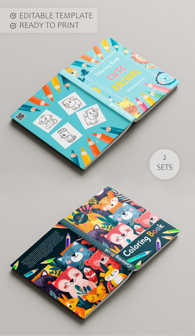 Free Coloring Book Cover Template in Google Slides and Microsoft ...