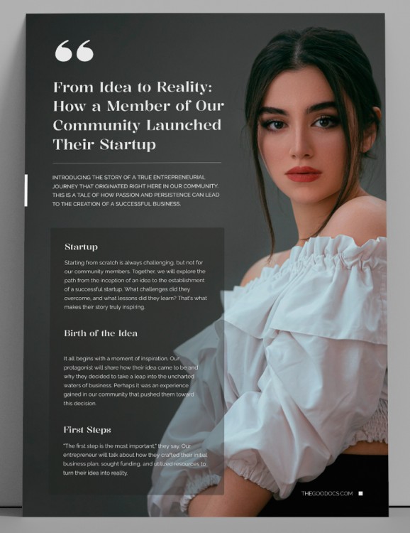 Free Community Newsletter Template | thegoodocs.com