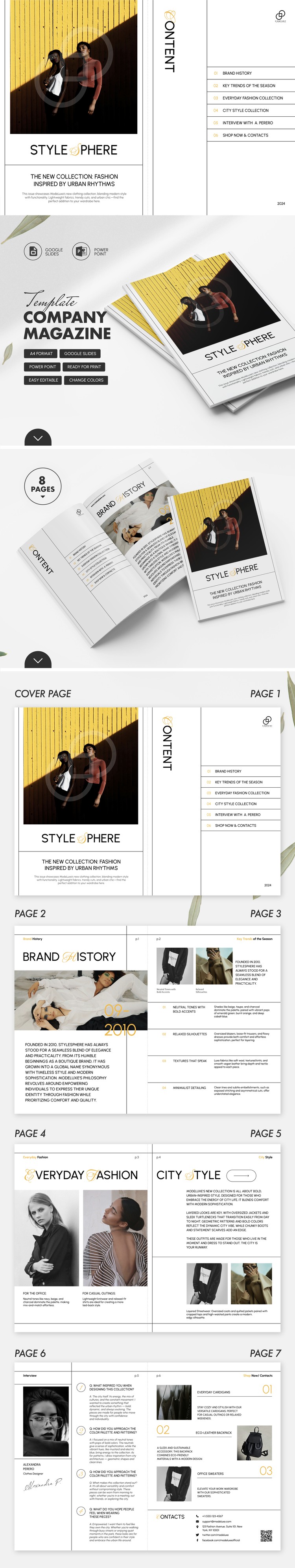Free Company Magazine Template in Google Slides and Microsoft ...