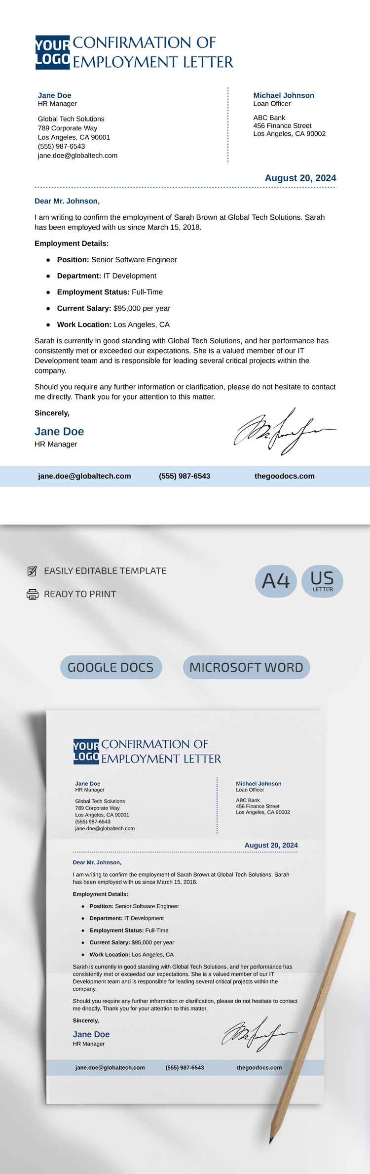 How To Write A Confirmation Letter For Employee - Infoupdate.org