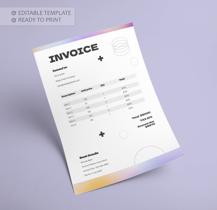 Free Contractor Invoice Template | thegoodocs.com