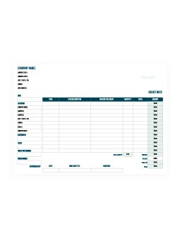 Free Convenient Credit Note Template In Google Docs