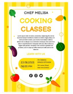 Cooking Classes Poster Template in Google Docs and Microsoft Word ...
