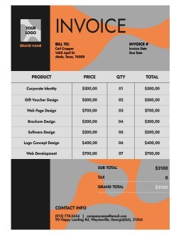 Free Cool Modern Invoice Template In Google Docs
