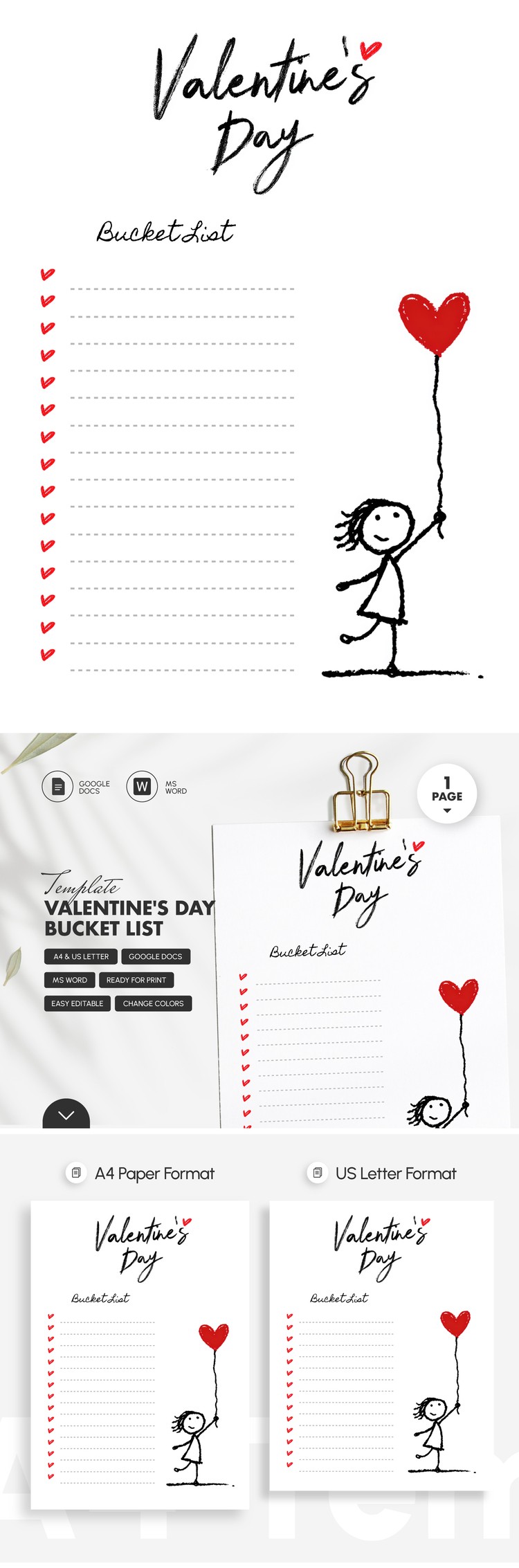 Free Couples Valentine's Day Bucket List Template in Google Docs and ...
