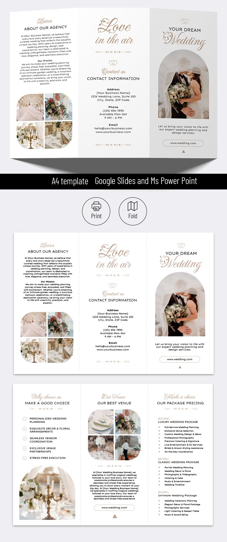 Wedding planner brochure template | Honestweddingadvice.com