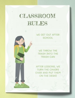 Gratuit Annonces mignonnes des règles de la classe Modèle dans Google Docs