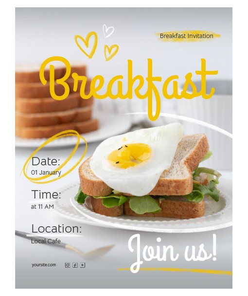 Executive Breakfast Invitation Templates