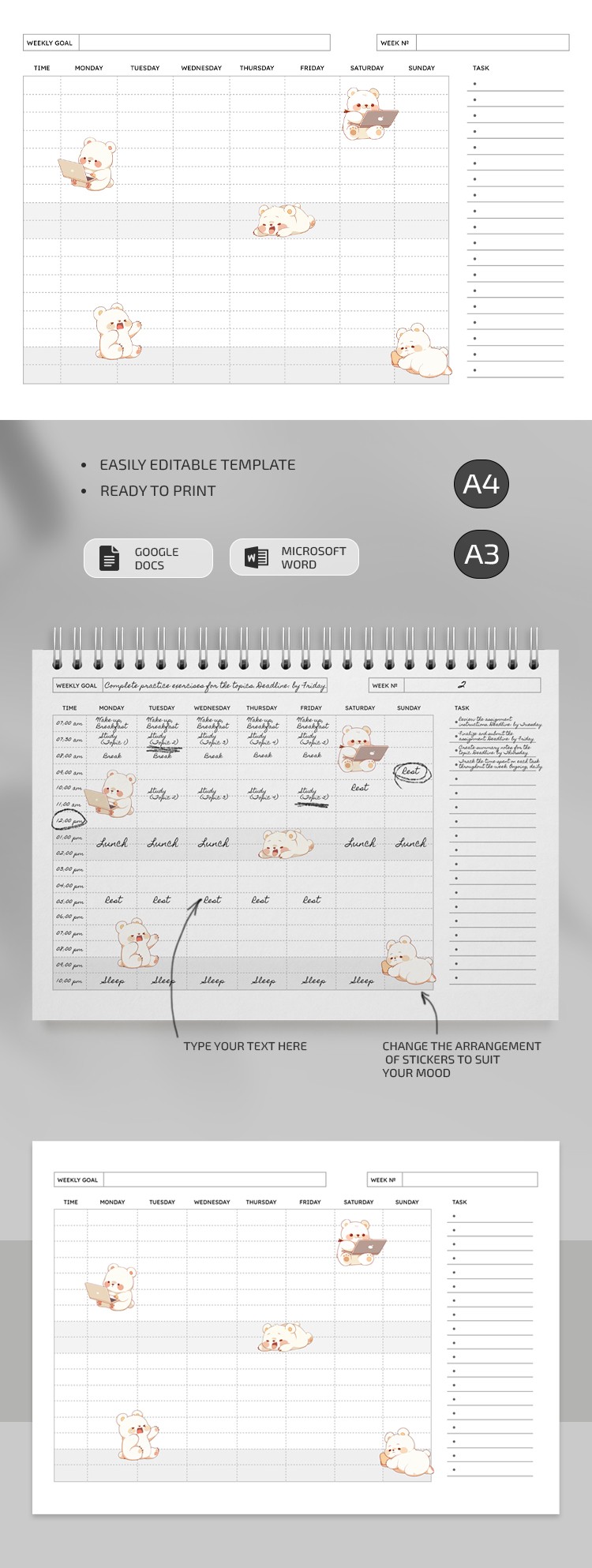 Free Cute Study Schedule Template In Google Docs